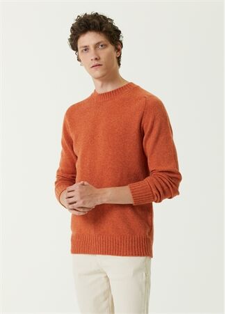 Isaia Erkek Turuncu Kaşmir Kazak L EU