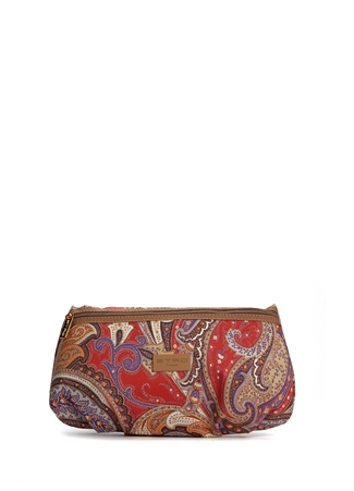 Etro Kadın Colorblocked Etnik Desenli Makyaj Çantası EU Etro Kadın Colorblocked Etnik Desenli Makyaj Çantası EU