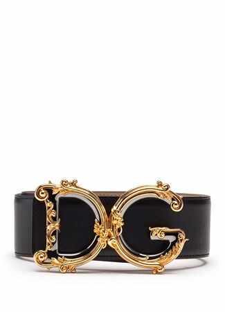 Dolce&Gabbana Kadın Siyah Logo Tokalı Deri Kemer 70 EU Dolce&Gabbana Kadın Siyah Logo Tokalı Deri Kemer 70 EU