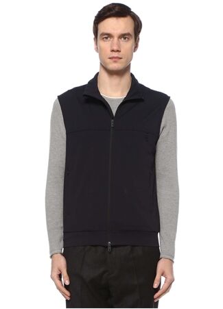 Emporio Armani Erkek Lacivert Dik Yaka Yelek M EU