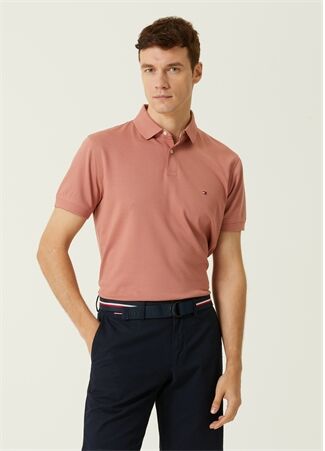 Tommy Hilfiger Erkek Regular Fit Bordo Polo Yaka Organik Pamuk T-shirt S EU