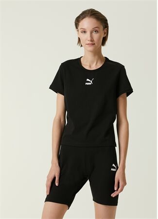 Puma Kadın Classic Siyah Dar Kesim T-shirt S EU