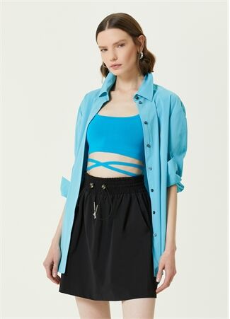 Academia Kadın Mavi Bol Gömlek 34 Eu