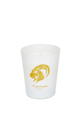 De Noir Concept Beyaz Oğlak Burcu Desenli Mum