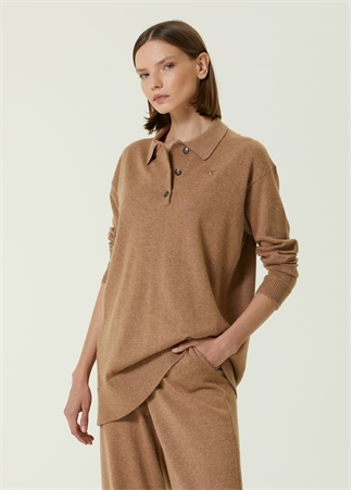 Etro Kadın Camel Polo Yaka Kaşmir Kazak Kahverengi 38 IT Etro Kadın Camel Polo Yaka Kaşmir Kazak Kahverengi 38 IT