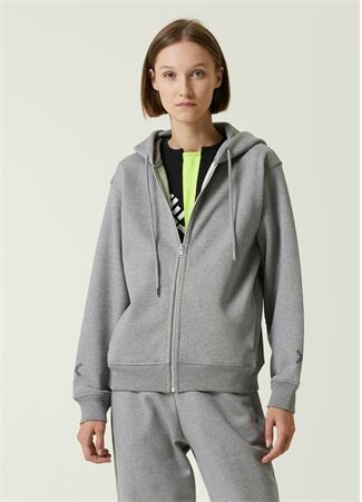 Kenzo Kadın Gri Kapüşonlu Sweatshirt XS EU