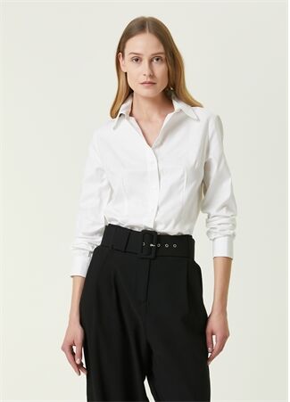 Faraway Kadın Beyaz Nakış Detaylı Gömlek 42 EU