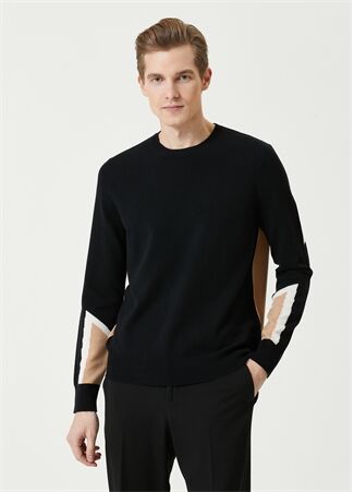 Neil Barrett Erkek Bej Siyah Yün Kazak S EU