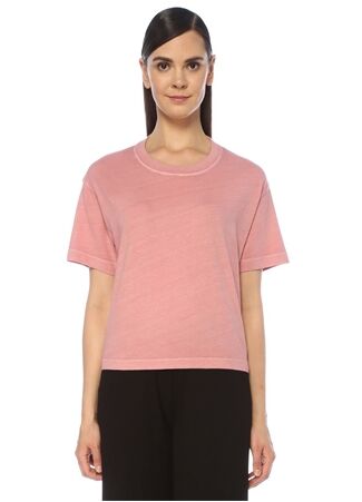 Tru Kadın Pembe Düşük Omuzlu T-shirt S/M EU