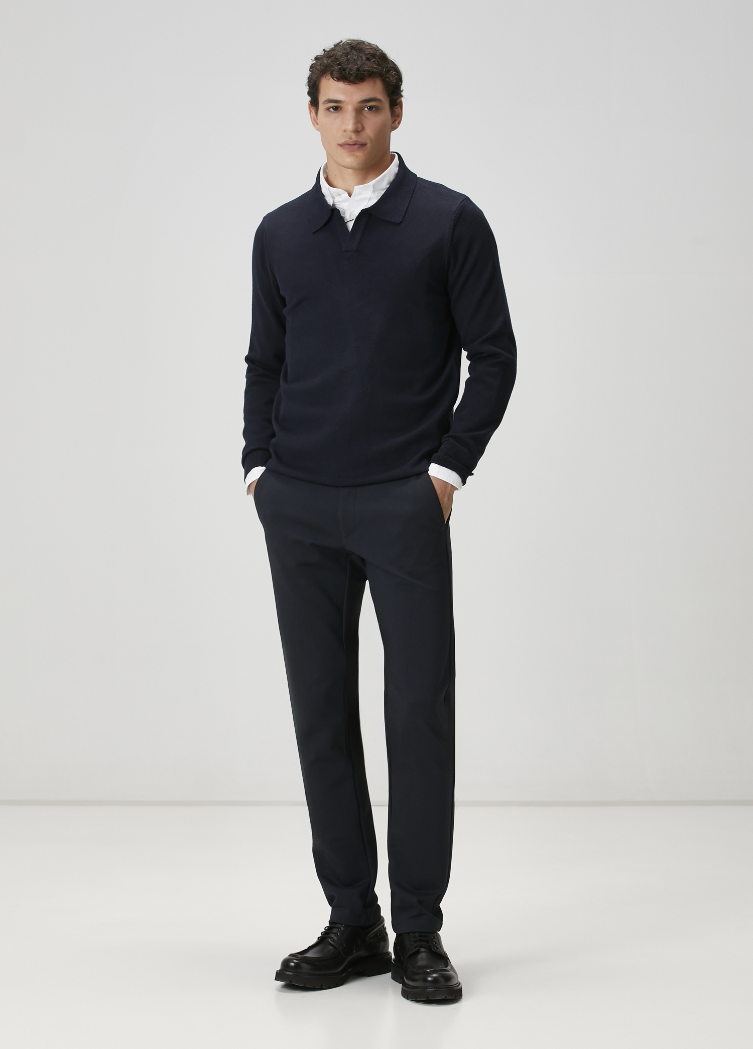 Navy blue Beymen Club Navy blue Men Navy Blue Knitted Chino Pants ...