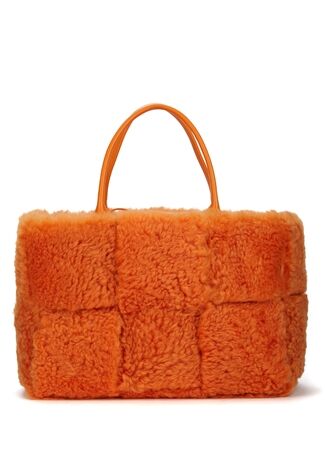 Bottega Veneta Kadın Arco Turuncu Deri Çanta EU