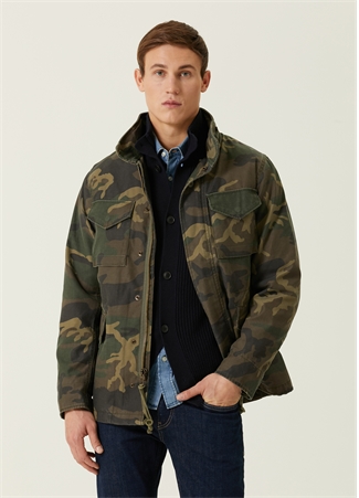 Alpha Industries Erkek Haki Kapüşonlu Kamuflaj Desenli Kaban XS EU Alpha Industries Erkek Haki Kapüşonlu Kamuflaj Desenli Kaban XS EU