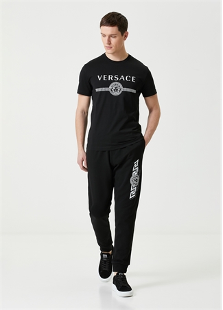 Versace Erkek Siyah Logolu Jogger Eşofman Altı S EU Versace Erkek Siyah Logolu Jogger Eşofman Altı S EU