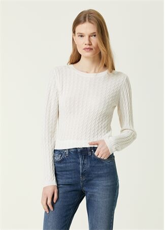 Toteme Kadın Ekru Bisiklet Yaka Yün Kazak Bej S EU Toteme Kadın Ekru Bisiklet Yaka Yün Kazak Bej S EU