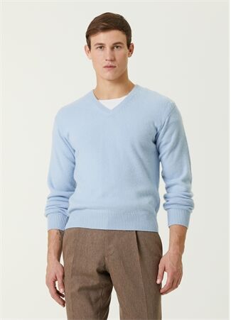 Tom Ford Erkek Mavi Kaşmir Kazak 46 IT