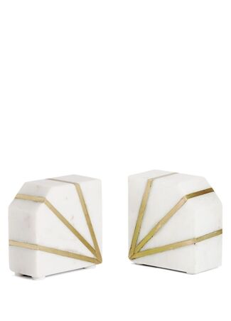 Andrea House Beyaz 2li Mermer Obje