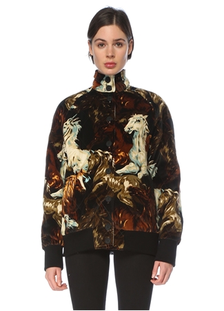 Kenzo Kadın Chevaux Dik Yaka Kapitoneli Ceket XS EU Kenzo Kadın Chevaux Dik Yaka Kapitoneli Ceket XS EU