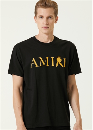Amiri Erkek Siyah Logo Baskılı Basic T-shirt S EU Amiri Erkek Siyah Logo Baskılı Basic T-shirt S EU