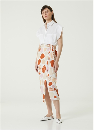 Pia Brand Kadın Olivia Anvelop Formlu Desenli Midi Etek Gri 36 EU Pia Brand Kadın Olivia Anvelop Formlu Desenli Midi Etek Gri 36 EU