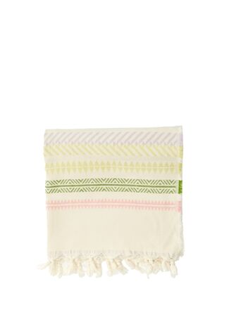 Devotion Lila Etnik Desenli Havlu Mor