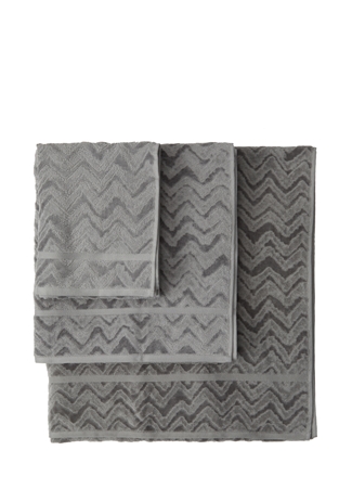 Missoni Home Rex Gri Zikzak Desenli 5li Havlu Seti