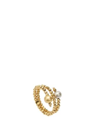 Collection Kadın Top Dokulu Altın Rengi Yüzük EU