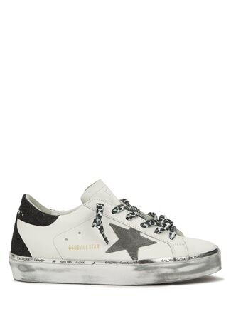 Golden Goose Kadın Beyaz Eskitme Dokulu Sneaker Gri 35 EU
