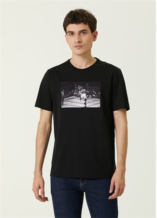 Limitato Erkek Siyah Figür Baskılı T-shirt S EU Limitato Erkek Siyah Figür Baskılı T-shirt S EU