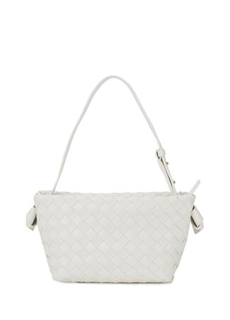 Bottega Veneta Kadın Tie Beyaz Deri Çanta EU