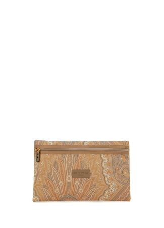 Etro Kadın Bej Şal Desenli Makyaj Çantası EU