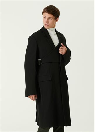 Ambush Erkek Siyah Kuşak Detaylı Yün Palto 50 IT