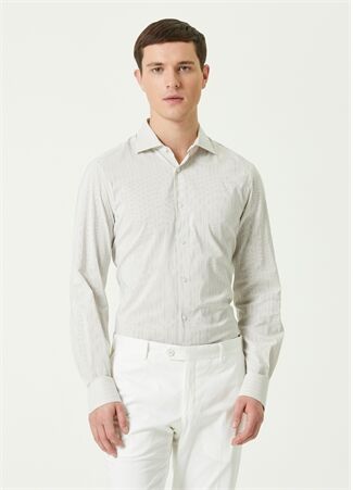 Pal Zileri Erkek Mavi Çizgi Desenli Gömlek 40 IT