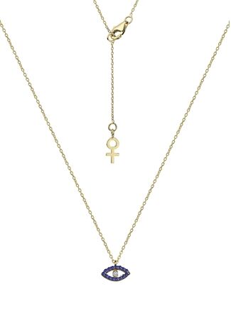 Her Story Kadın Göz Detaylı Altın Rengi Kolye EU