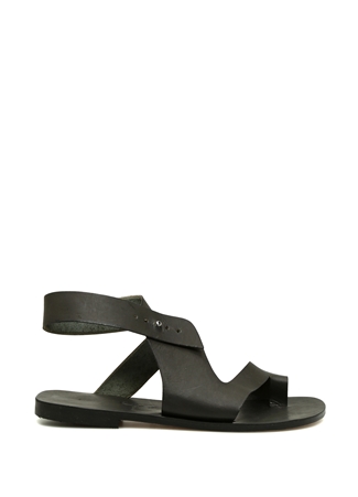 Ayakizi Sandalet Kadın Athena Siyah Deri 36 EU