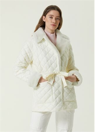 Network Kadın Regular Fit Ekru Kaban Bej M EU