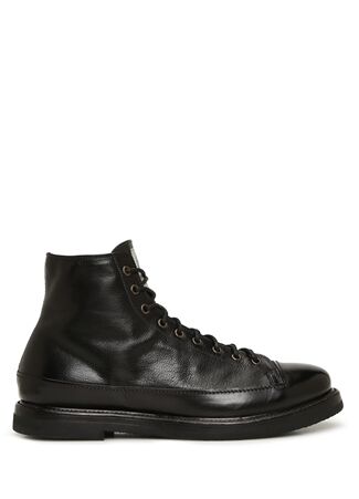 Alberto Fasciani Erkek Siyah Deri Bot 43 EU