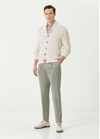 Brunello Cucinelli Erkek Yeşil Beli Kordonlu Pantolon 50 IT Brunello Cucinelli Erkek Yeşil Beli Kordonlu Pantolon 50 IT