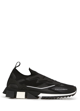 Dolce&Gabbana Erkek Sorrento Siyah Doku Detaylı Sneaker 42 EU
