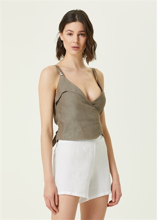 Dor Raw Luxury Kadın Bluz Haki Xs Eu