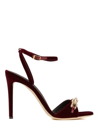 Giuseppe Zanotti Kadın Bordo Toka Detaylı Sandalet 36 EU