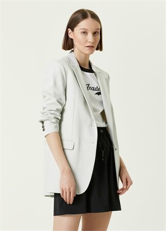 Academia Kadın Gri Kelebek Yaka Bol Ceket 34 Eu