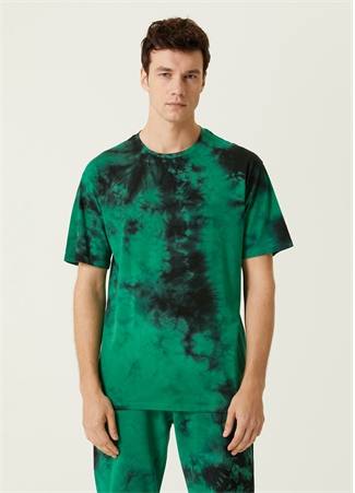 Probably x Academia Erkek X Yeşil Batik Desenli T-shirt Siyah XS EU