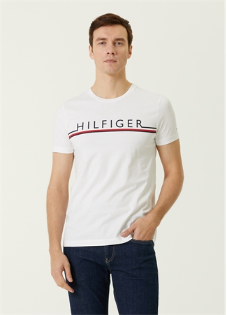 Tommy Hilfiger Erkek Corp Stripe Beyaz Logolu Organik Pamuk T-shirt M EU Tommy Hilfiger Erkek Corp Stripe Beyaz Logolu Organik Pamuk T-shirt M EU