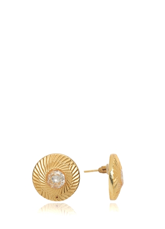 Bloom Jewelry Kadın Gela Taş Detaylı Altın Rengi Kaplama Küpe EU Bloom Jewelry Kadın Gela Taş Detaylı Altın Rengi Kaplama Küpe EU