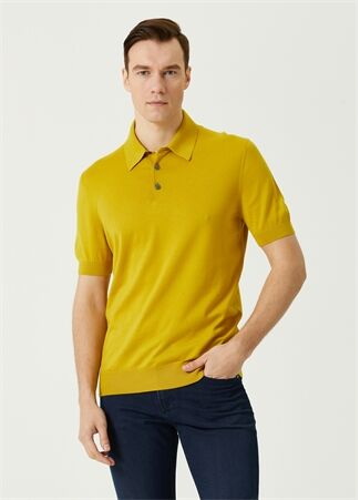 Zegna Erkek Sarı Polo Yaka T-shirt 52 IT