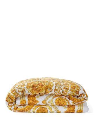 Versace Barocco Gold Beyaz Çift Kişilik Yatak Örtüsü Versace Barocco Gold Beyaz Çift Kişilik Yatak Örtüsü