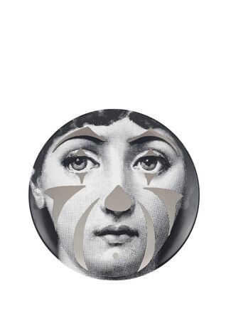 Fornasetti Tema e Variazioni No 122 Porselen Dekoratif Tabak Beyaz