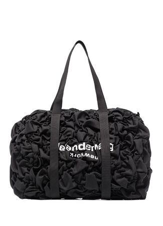 Alexander Wang Kadın Siyah Büzgü Dokulu Çanta EU