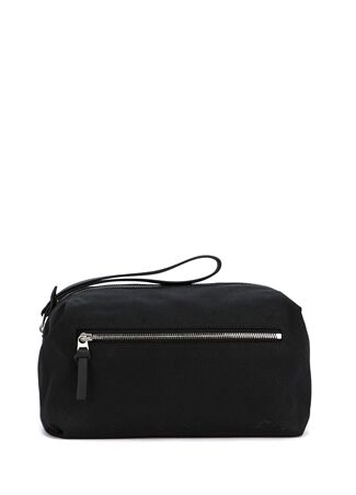 Bottega Veneta Erkek Siyah Örgü Desenli Tıraş Çantası EU