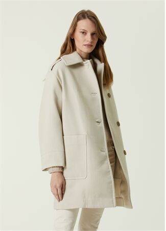 Vince Kadın Bej Palto M EU